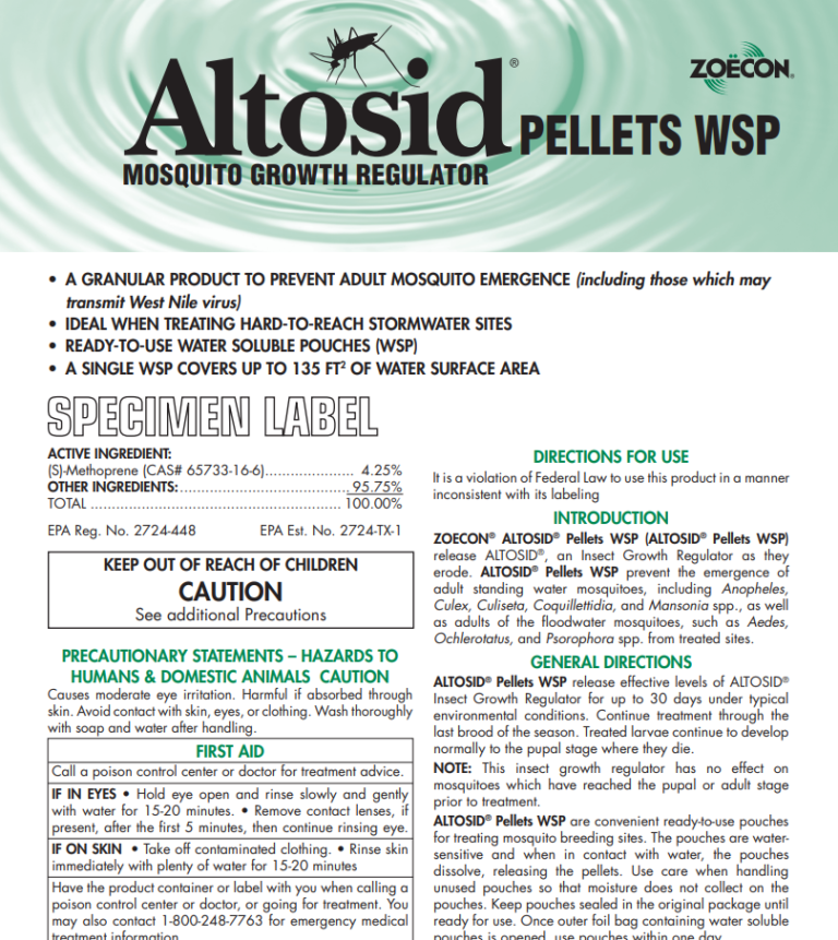 Product Labels - Clark County Mosquito Control District - CCMCD