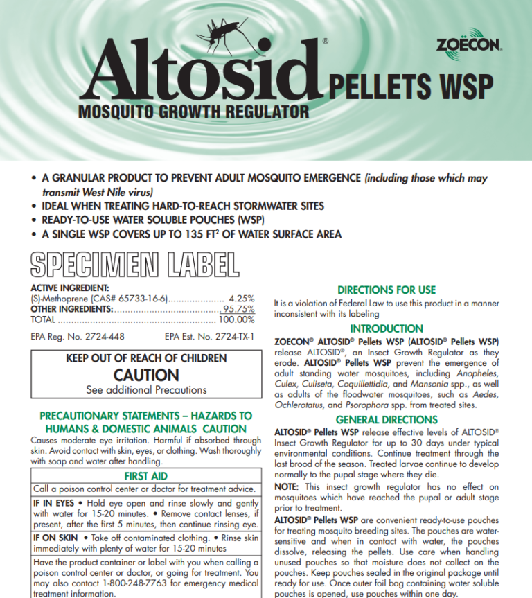 Product Labels - Clark County Mosquito Control District - CCMCD