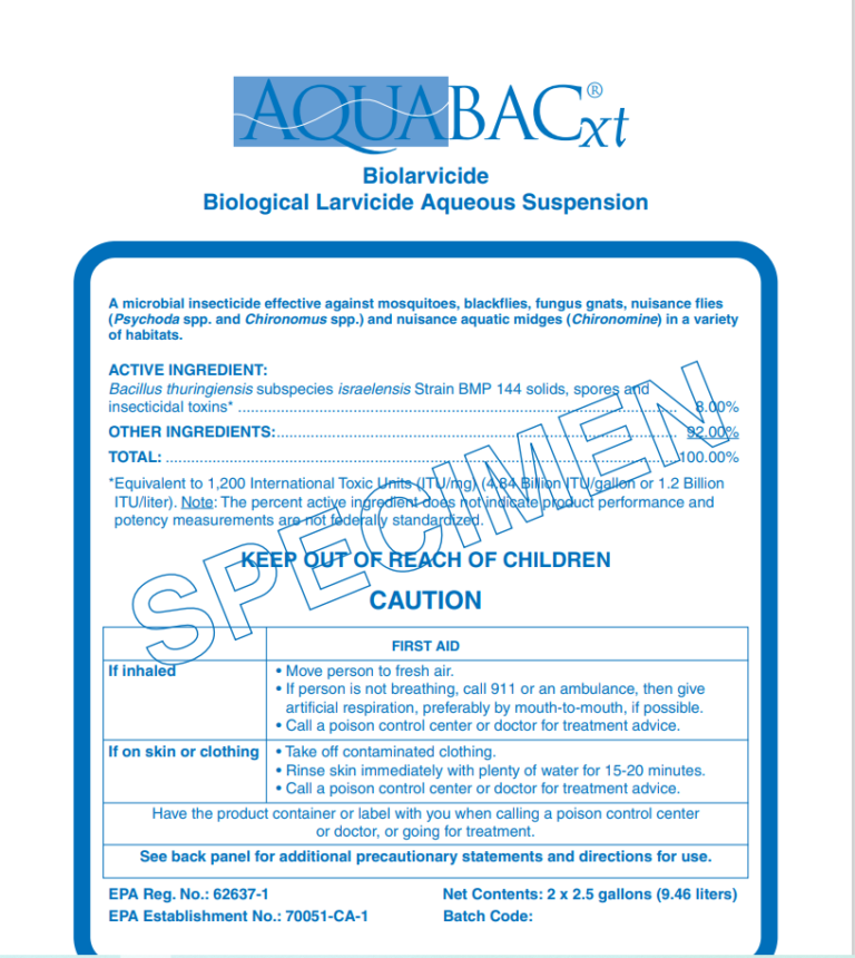 Labels - Clark County Mosquito Control District - CCMCD