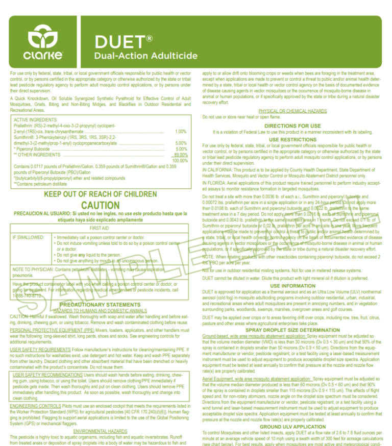 Product Labels - Clark County Mosquito Control District - CCMCD