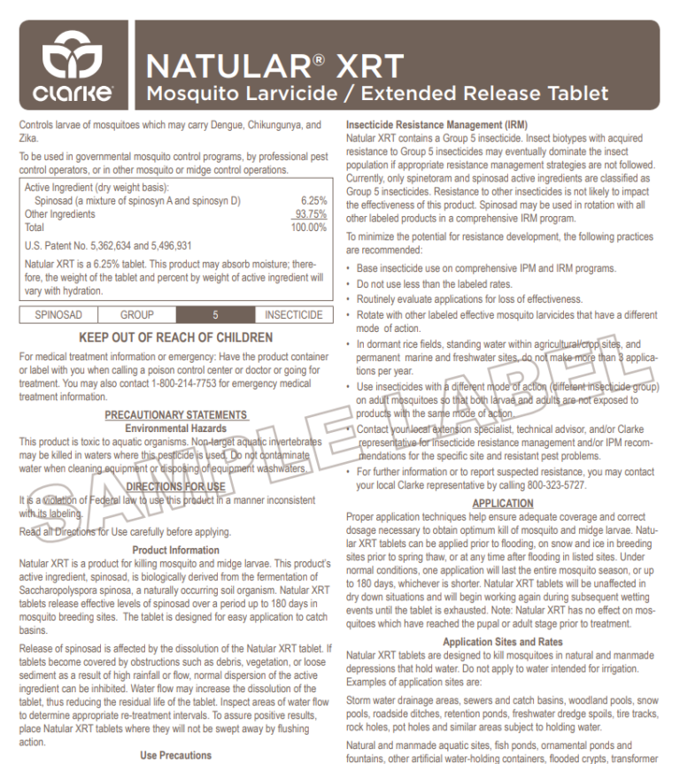 Product Labels - Clark County Mosquito Control District - CCMCD