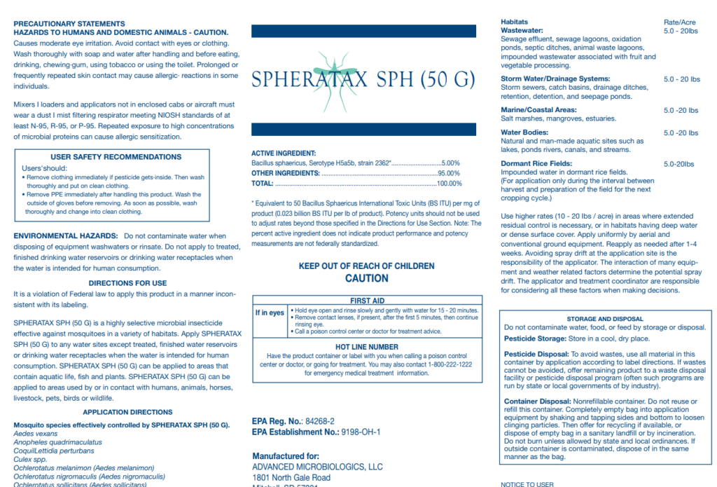 Product Labels - Clark County Mosquito Control District - CCMCD