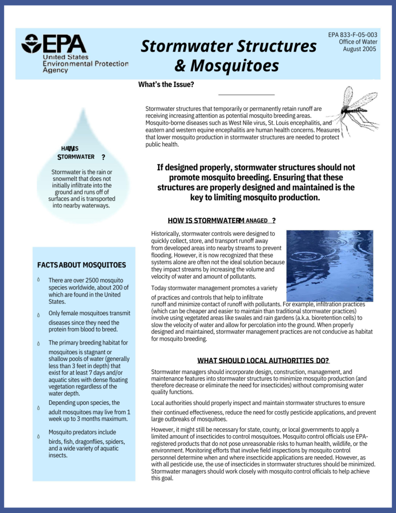 Mosquitoes and Stormwater Systems - Clark County Mosquito Control District - CCMCD