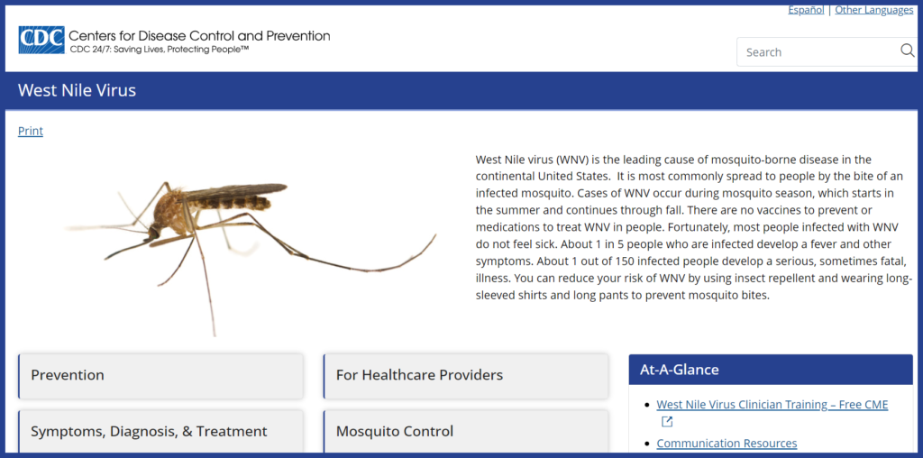 Mosquitoes and Diseases - Clark County Mosquito Control District - CCMCD