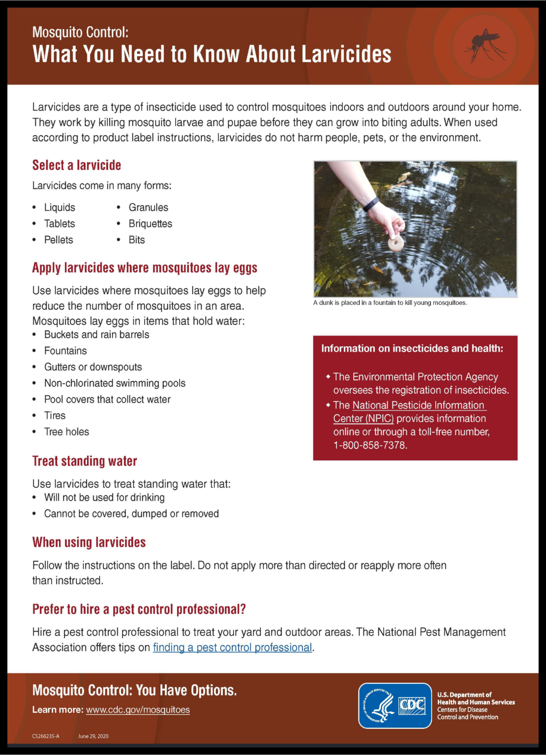Treatment Methods - Clark County Mosquito Control District - CCMCD