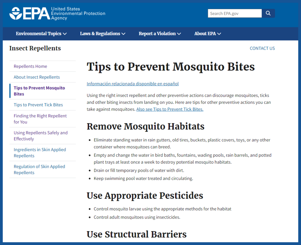Insect Bites and Repellents - Clark County Mosquito Control District ...